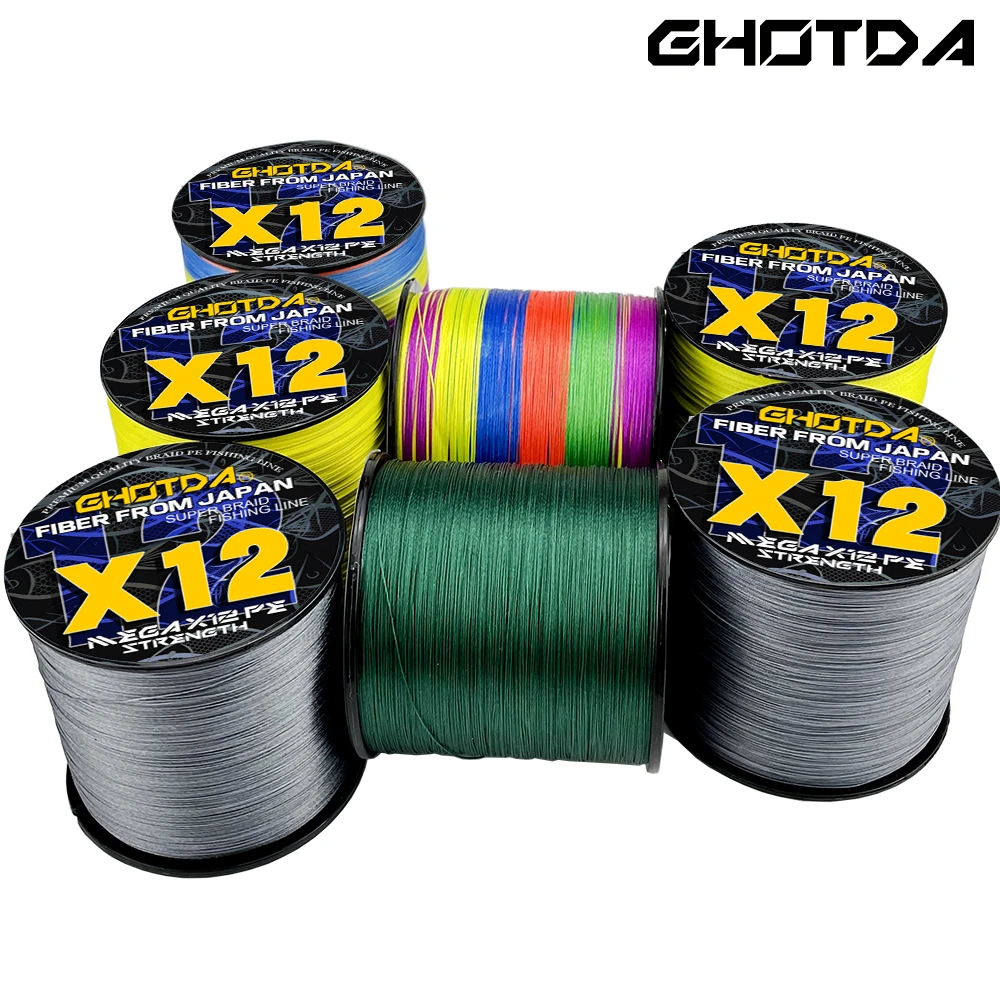 Ghotda Japanese Fishing Line Monofilament 12Strands Cord Fish Rope for ...