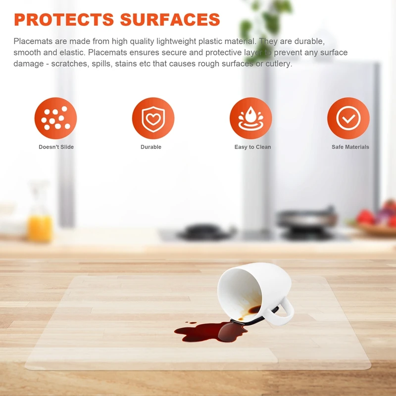 Transparent-Kitchen-Mat-Coffee-Table-Mat-Table-Protector-Waterproof-Placemats-Worktop-Saver ...