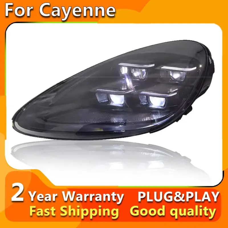 FULL-LED-Headlamps-For-Porsche-Cayenne-958-958-1-958-2-Headlights-2011 ...