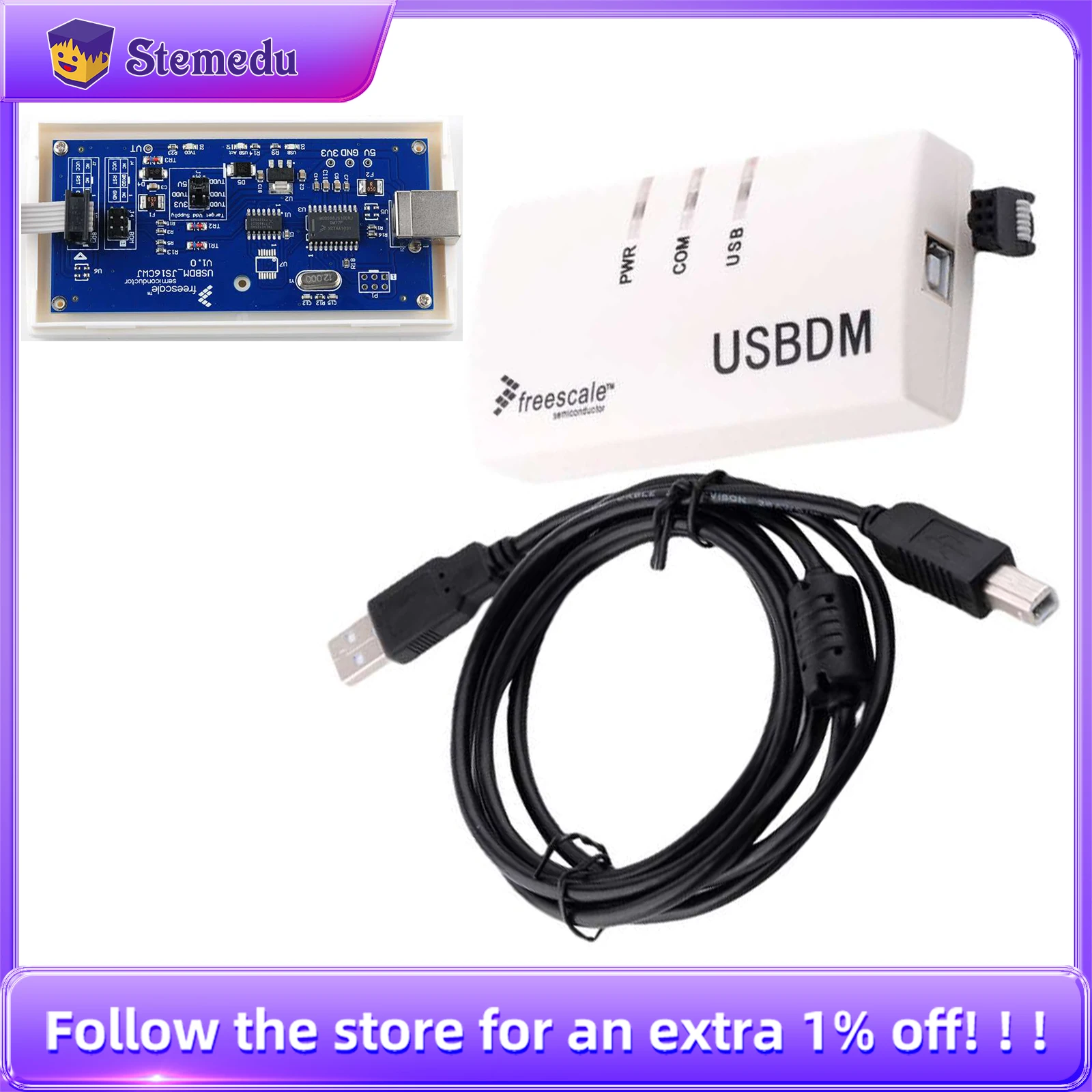 Emulador Freescale USBDM OSBDM USB BDM Download Depurador 48MHz ...