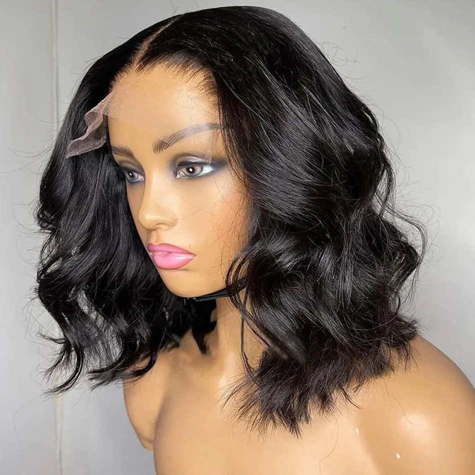 Body-Wave-Short-250-Density-13x4-Lace-Front-Human-Hair-wig-12-14-16 ...