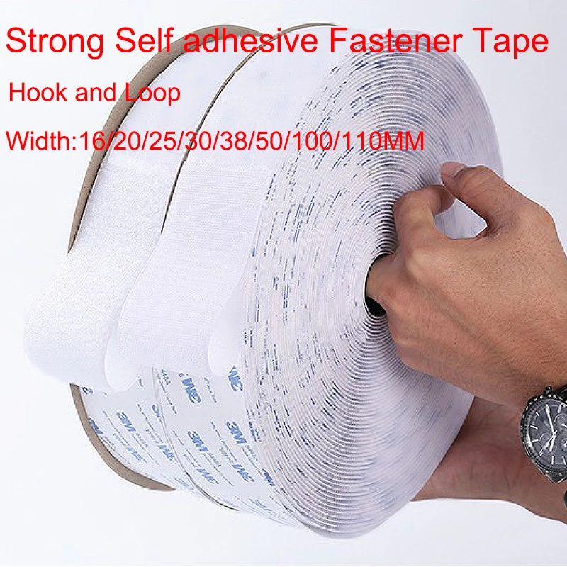 16-20-25-30-38-50-100-110mm-Strong-Hook-Tape-Self-adhesive-Hook-and ...