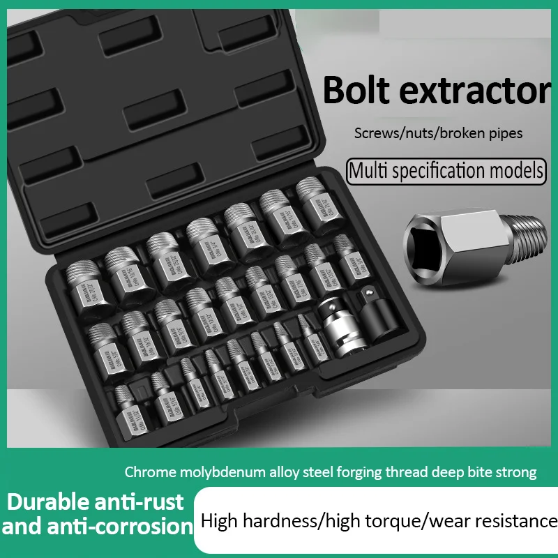 Universal Damaged Screw Extractor Easy Out Bolt Extractor Set Bolt Stud ...