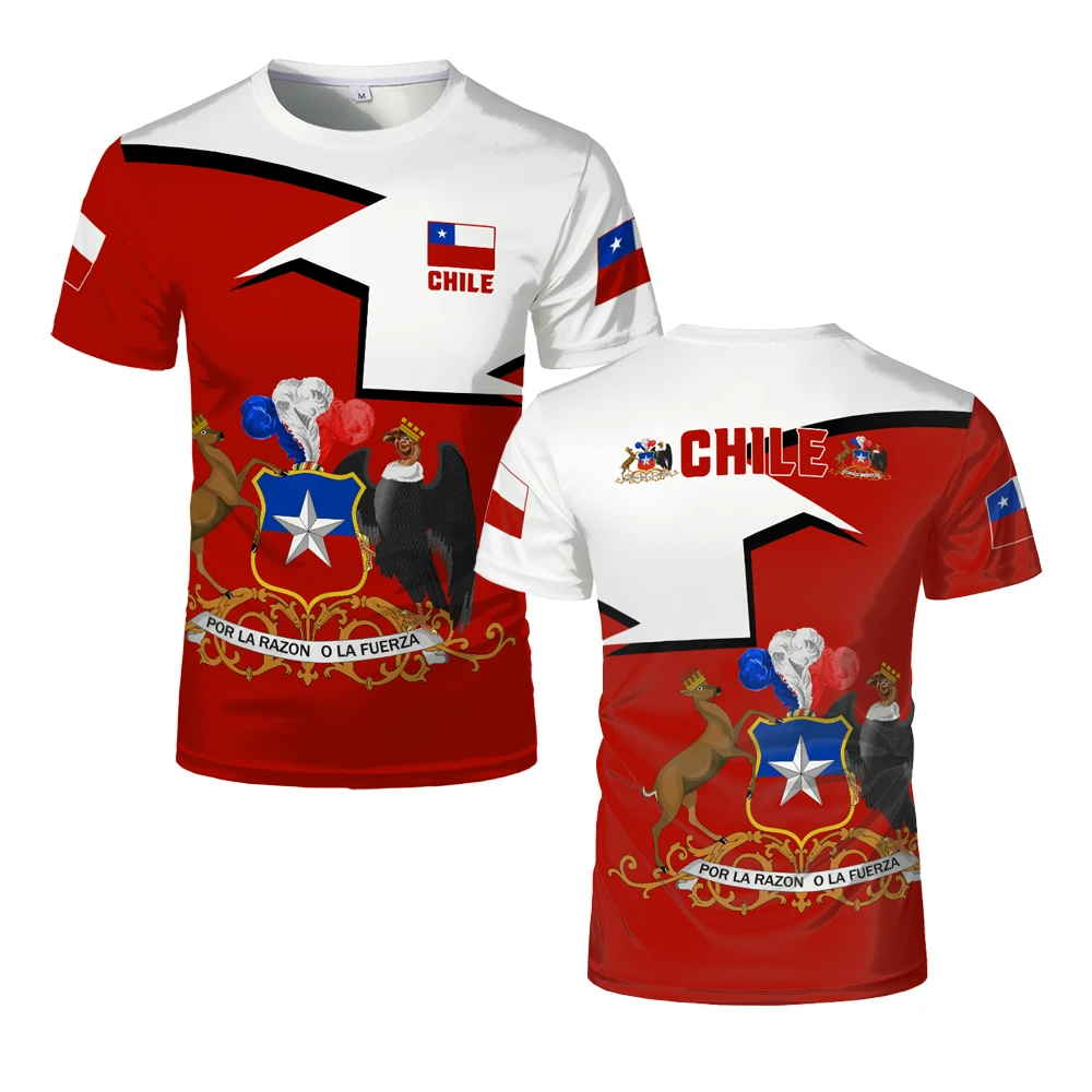 Chile Independence Day National Emblem 3D Printed T-shirt Chilean Flag ...