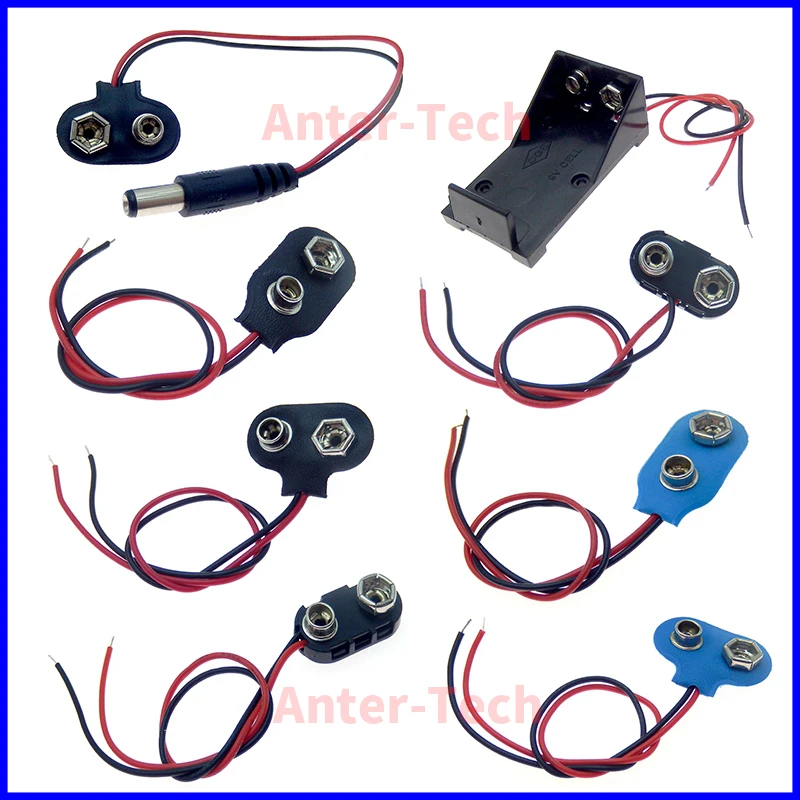 5-10pcs-9v-Battery-Connector-9V-Battery-Snap-Connector-Clip-Lead-Wires ...