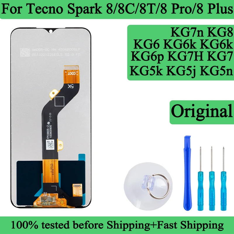 KG6-KG5k-KG6p-KG7H-KG8-Premium-Lcd-For-Tecno-Spark-8C-8-Display-Spark ...