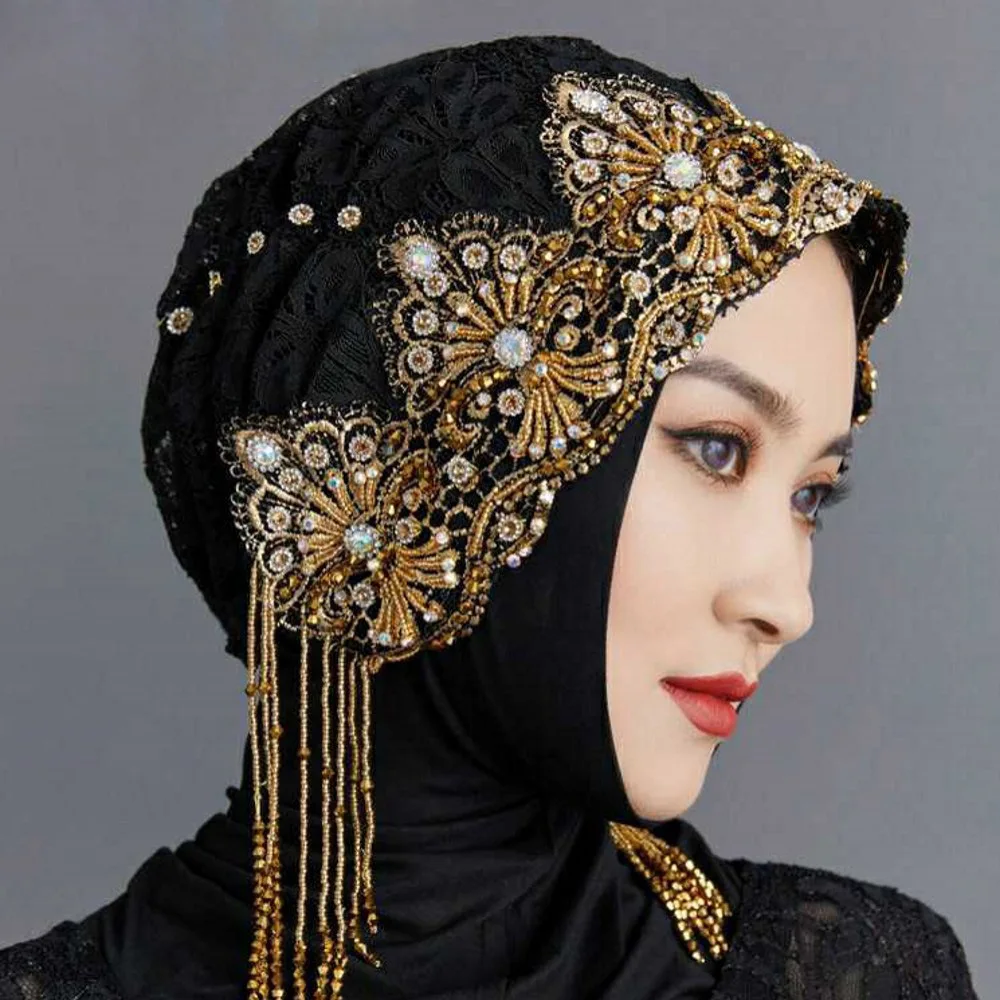 Turbans-Hijabs-Musulmans-pour-Femmes-Broderie-de-Luxe-Sous-Foulard ...