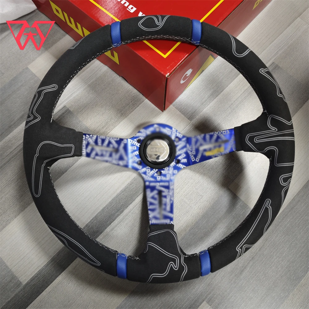 Drift-Universal-14Inch-Racing-Blue-MO-MO-Ultra-Steering-Wheel-Car-JDM ...
