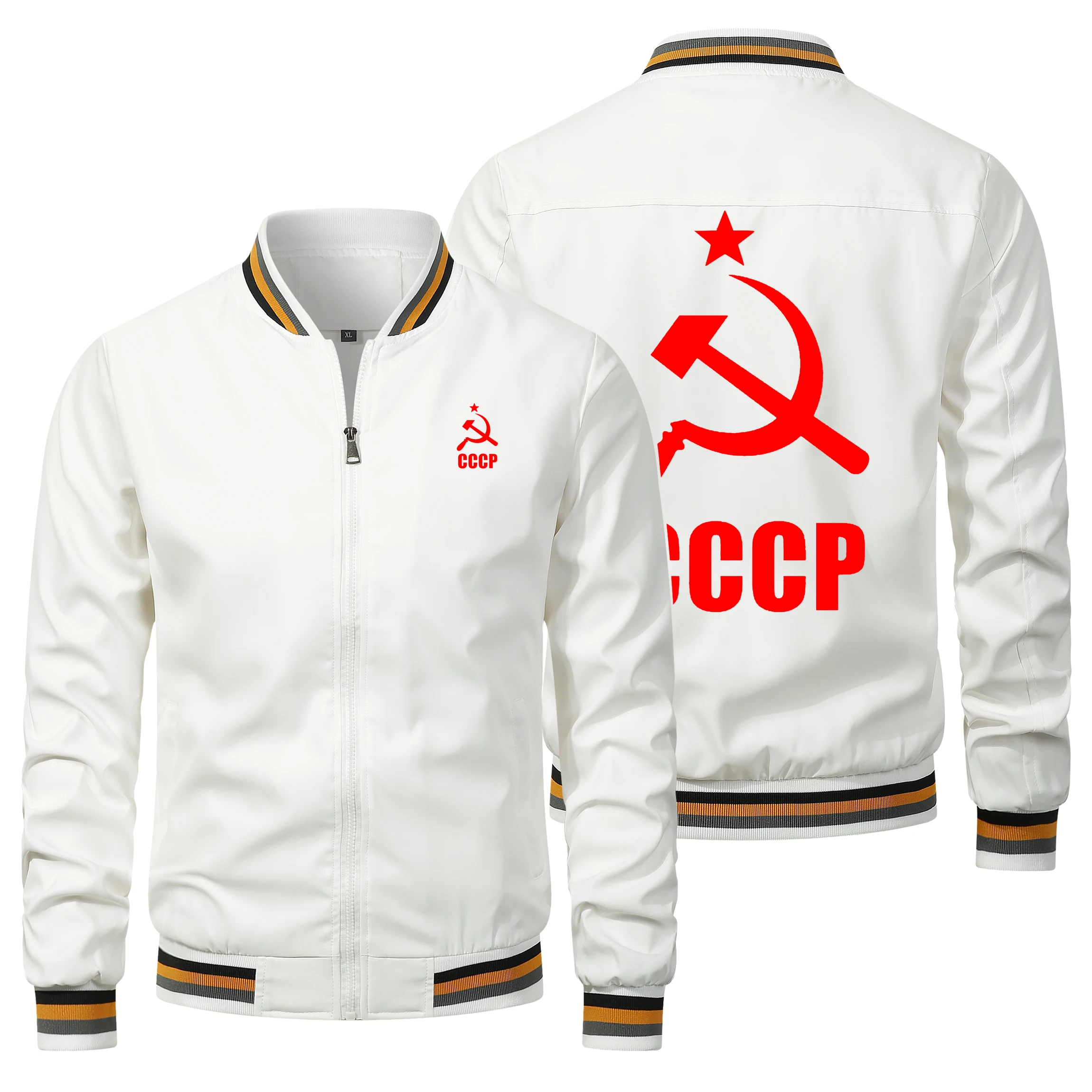 New-Fashion-Former-Soviet-Party-Flag-Logo-Men-s-Jacket-Casual-Slim-Fit ...