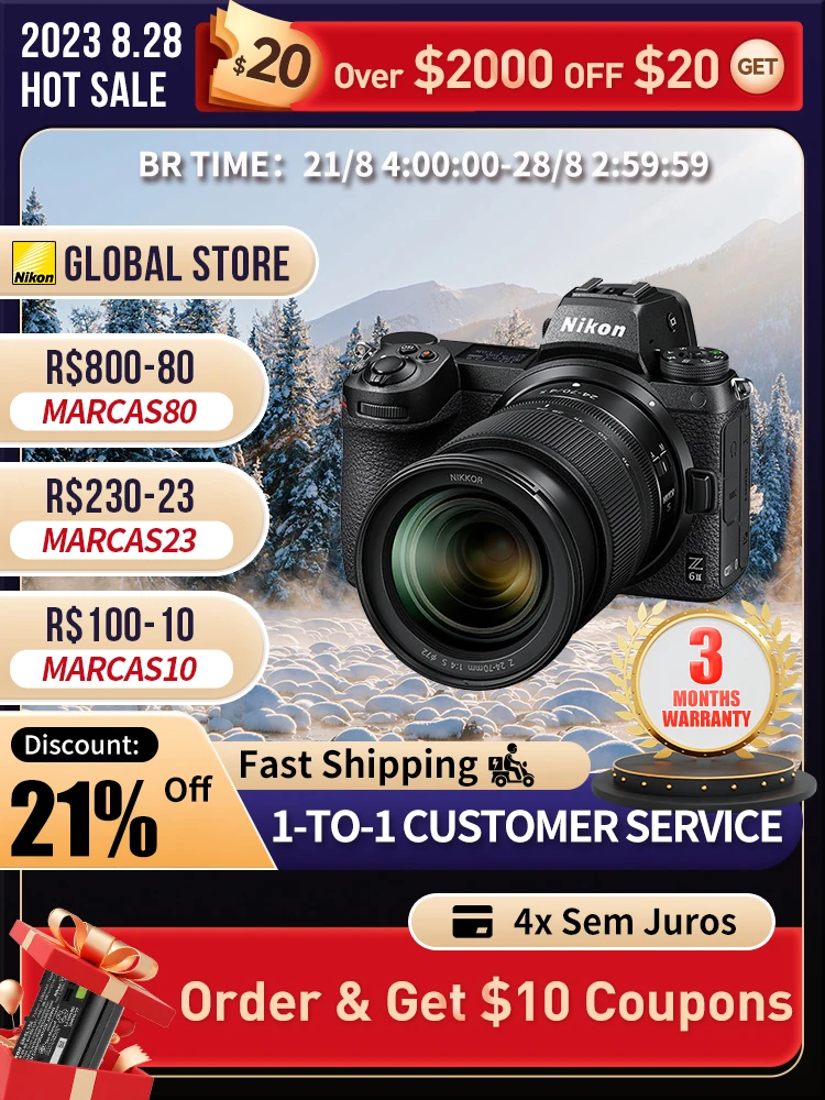 Nikon-Z6II-FX-C-mera-Mirrorless-Full-Frame-HD-Viagem-V-deo-Vlog-Ao-Vivo ...