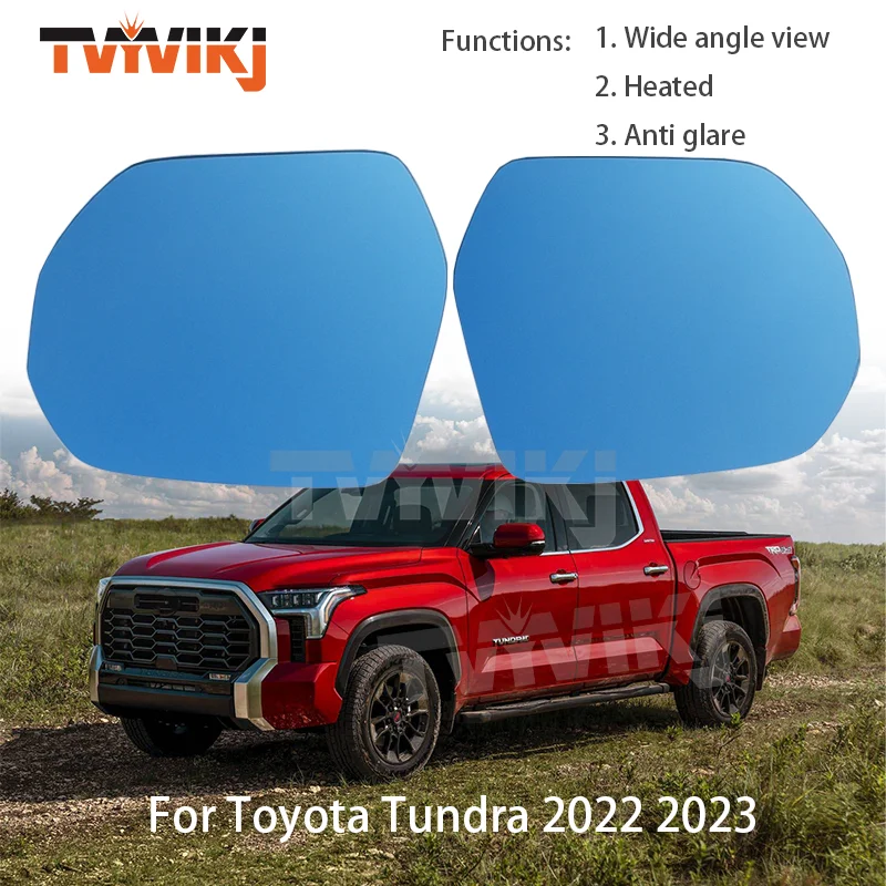 1-pair-2PCS-Side-rearview-mirror-blue-glass-lens-For-Toyota-Tundra-2022 ...