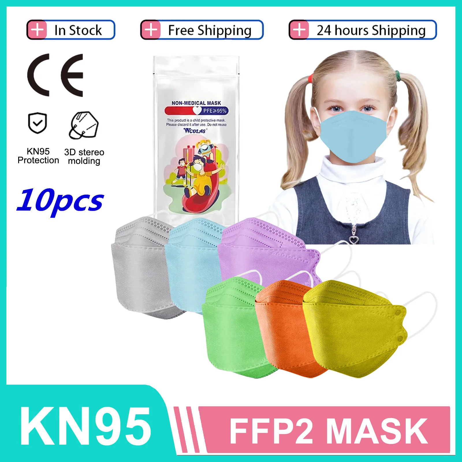 Kn95 Masks Kids Ffp2 Mask Fish Mascarillas Ffp2 Ninos Child Breathable ...