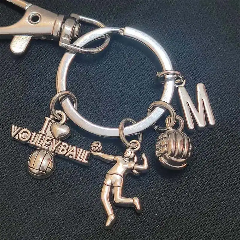 I-Love-Volleyball-Keychain-Letter-Volleyball-Player-Sports-Keyring-Gift ...