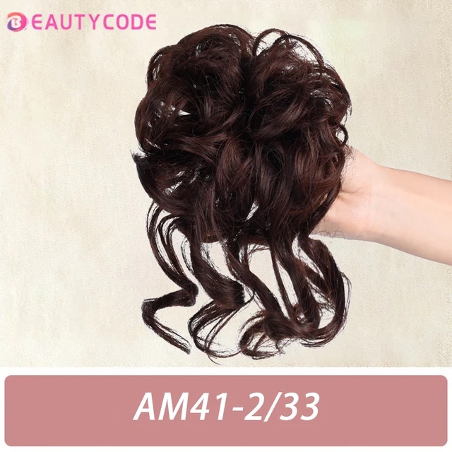 Synthetic curly hair bun elastic band and comb clip - (Brand - BeautyE ...