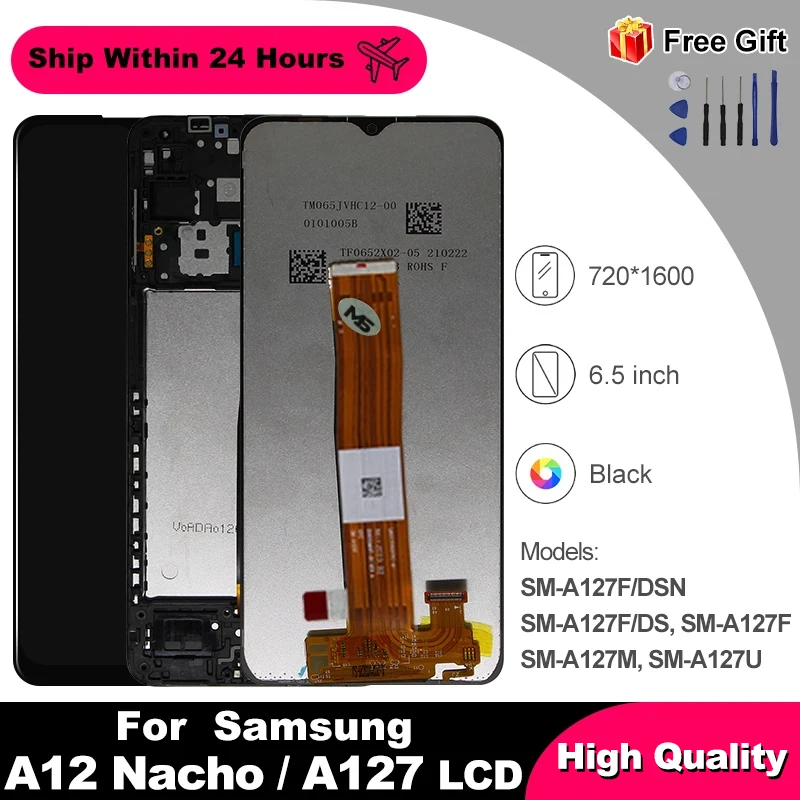 6.5'' For Samsung Galaxy A12 Nacho Lcd Display With Touch Digitizer ...