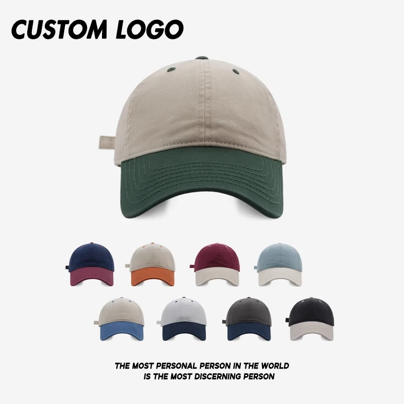 Fashion-Contrasting-Color-Soft-Top-Baseball-Caps-for-Men-and-Women ...