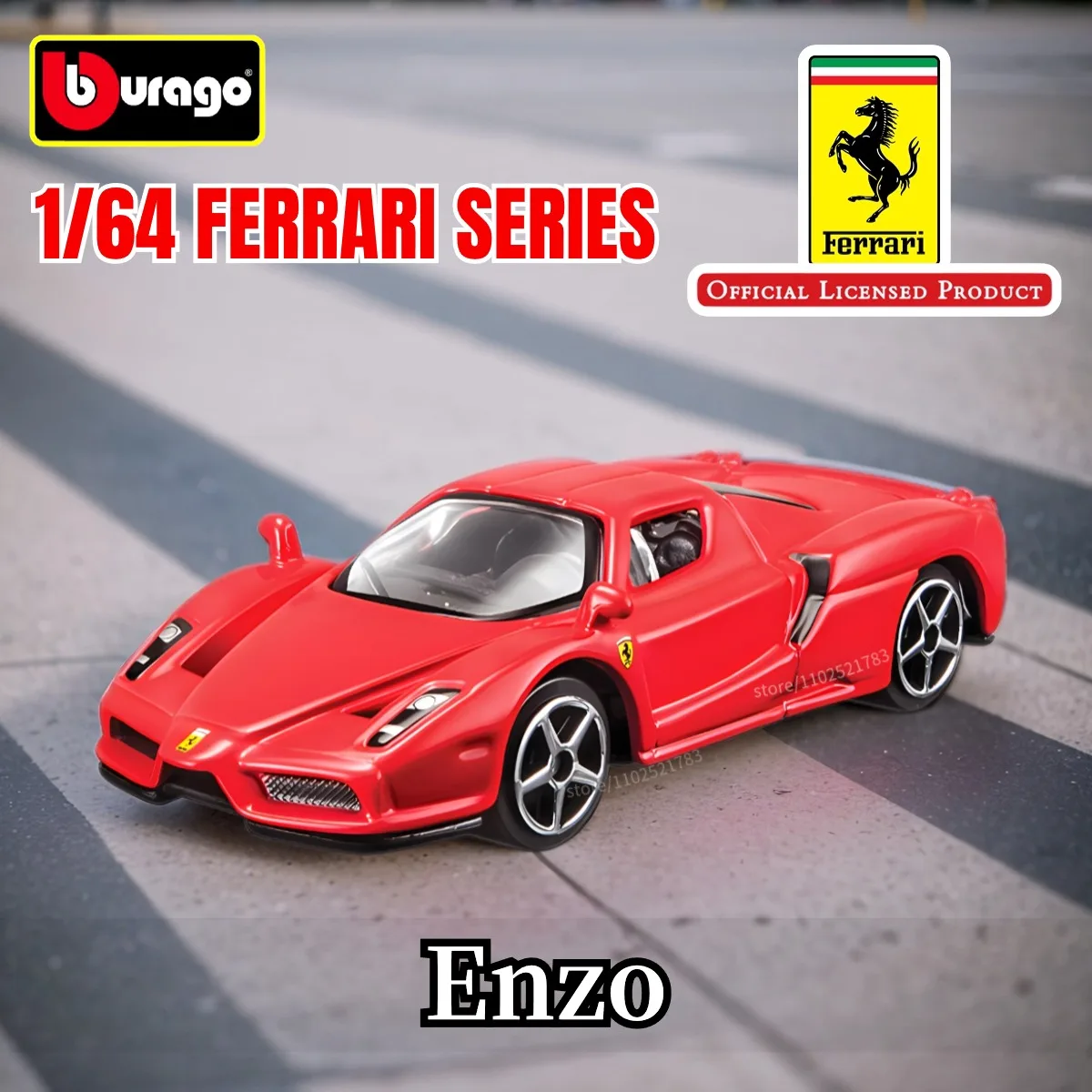 Bburago-Ferrari-Enzo-Replica-Car-Model-Escala-1-64-F40-F50-458-488-296 ...