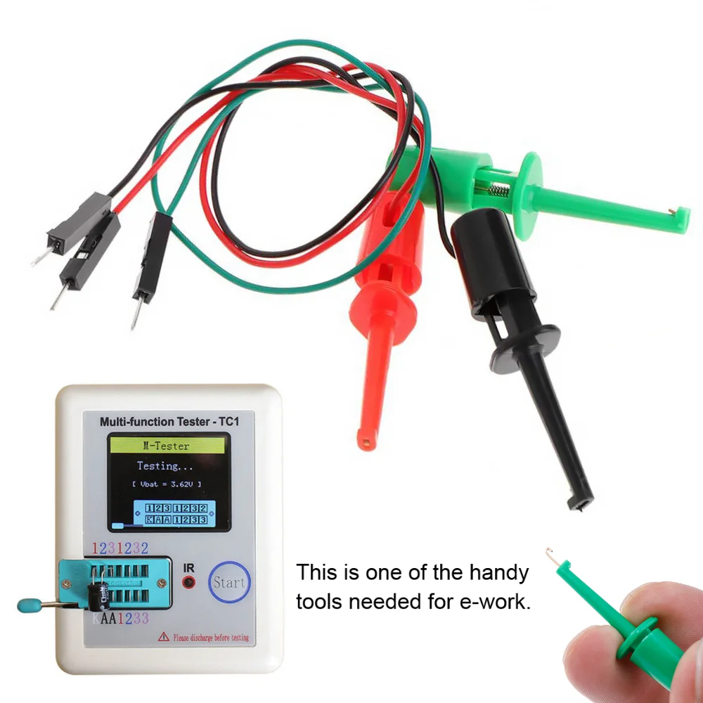 3pcs Dupont Line Transistor Tester Hook test Hook Clip Testing ...