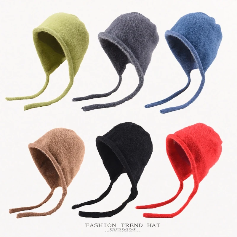 Y2K-Cute-Beanie-Autumn-Winter-Women-Warm-Japanese-Knit-Hat-Pile-Caps ...