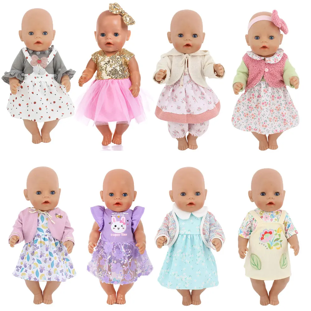 New-Fashion-Dress-Wear-For-43cm-Baby-Doll-17-Inch-Born-Babies-Dolls ...