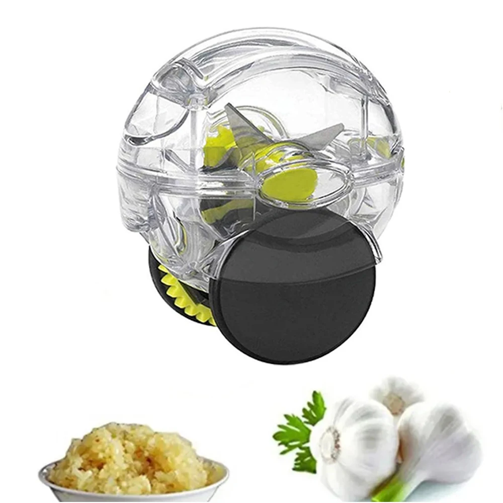 Manual-Kitchen-Gadget-Tool-Garlic-Chopper-Wheel-food-Garlic-Mincer ...