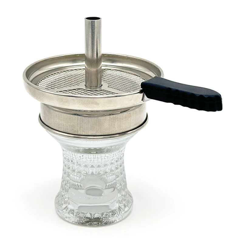 LOMINT Glass Hookah Head Crystal Bowl With Charcoal Holder Shisha ...