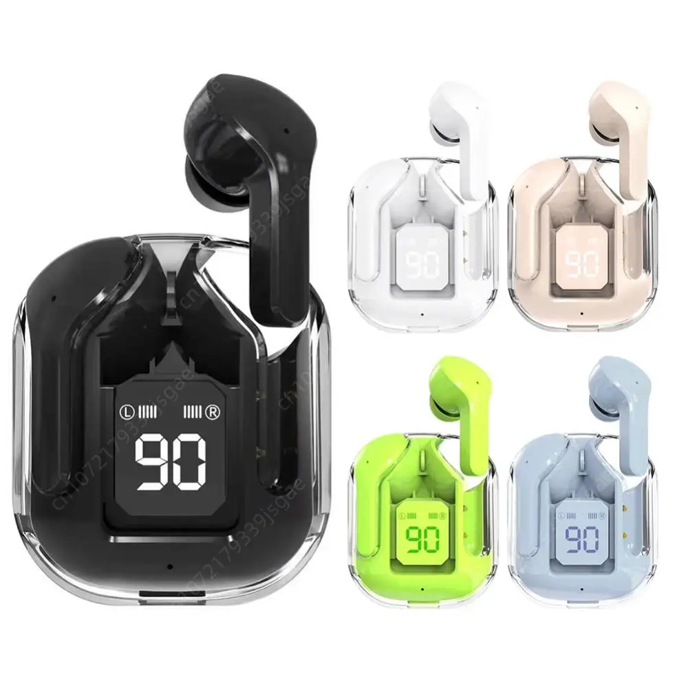 Mini-Pods-Wireless-Bluetooth-Headset-Transparent-ENC-Headset-LED-Power ...
