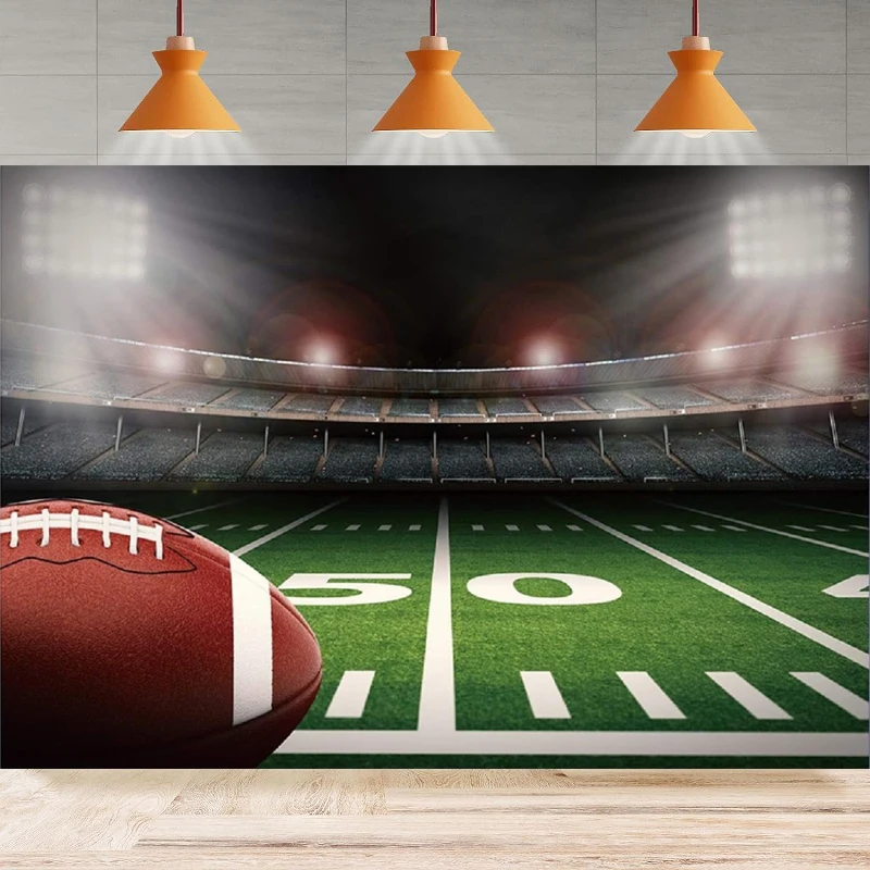 Photography-Backdrop-American-Football-Field-Sports-Stadium-Green-Grass ...