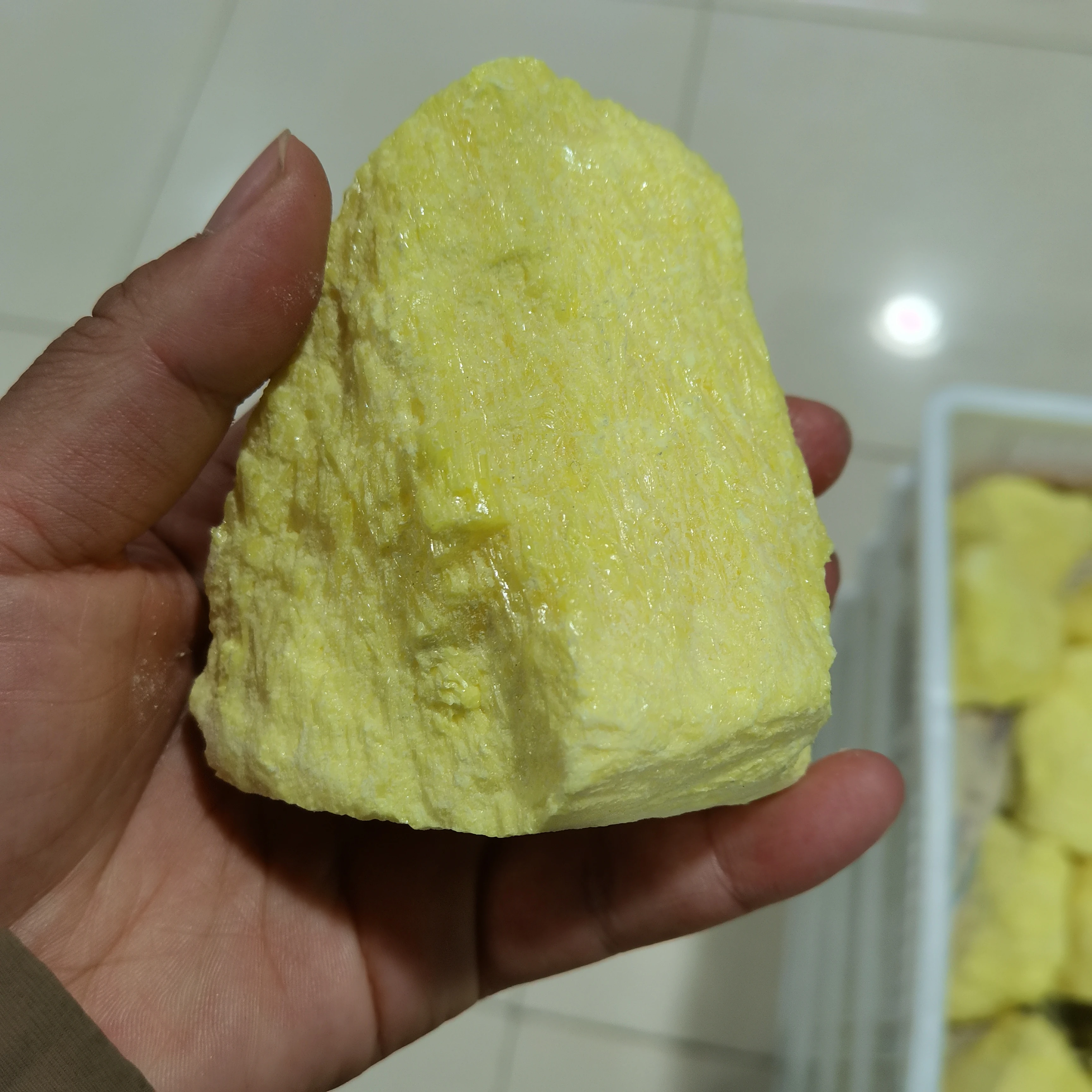 High Quality Natural Yellow Stone Sulfur Rock Specimen Crystal Healing ...