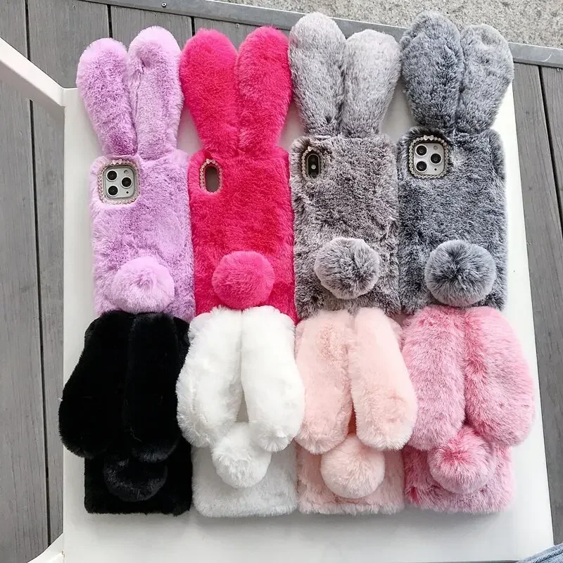 Plush-Fur-Rabbit-Soft-Case-For-Samsung-Galaxy-A15-A25-A35-A55-5G-S24 ...