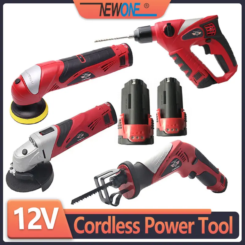 Newone 12v Electric Power Tool Li-ion Cordless Polisher Angle Grinder ...