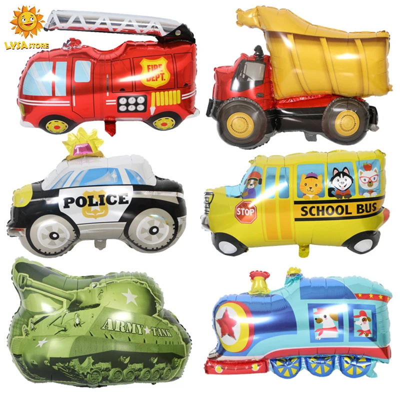 72-60CM-Cartoon-Vehicle-Automobile-Foil-Ball-Children-s-Car-Birthday ...