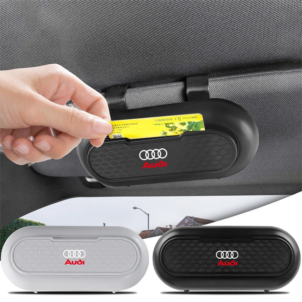 ABS Car Sun Visor Glasses Clip Metal Glasses box For Audi C6 C7 Q3 Q5 ...