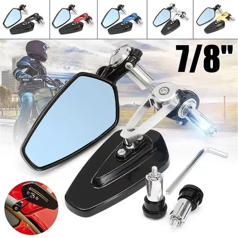 Motorcycle-7-8-Bar-End-Rear-Mirrors-Motorbike-Supplies-Scooters ...