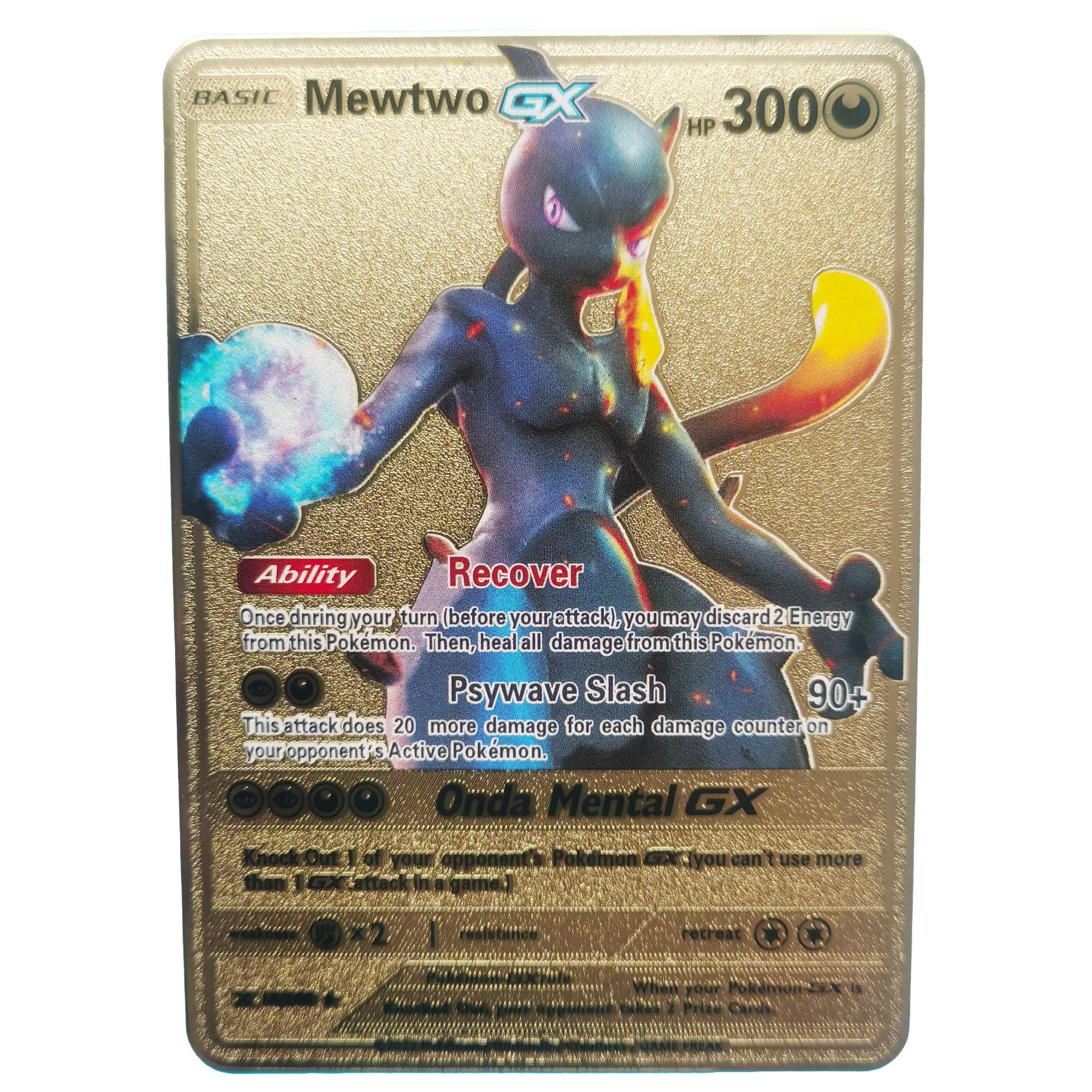 2024 English Metal Card Anime Pikachu Charizard Mewtwo Blastoise Vmax ...