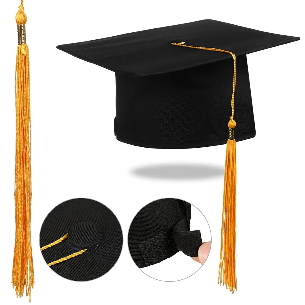 Unisex-Adult-Academic-Graduation-Mortarboard-Hat-With-Tassel-Graduation ...