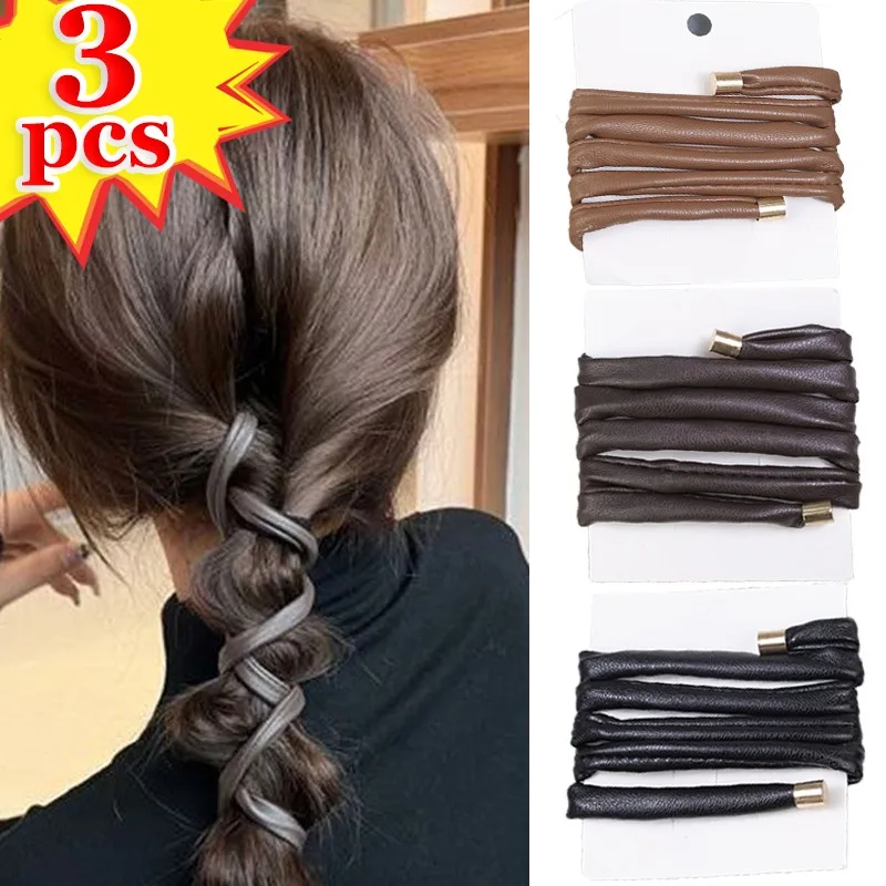 Vintage Leather Hair Ties Rope Graceful Hairband Simplicity Temperament ...