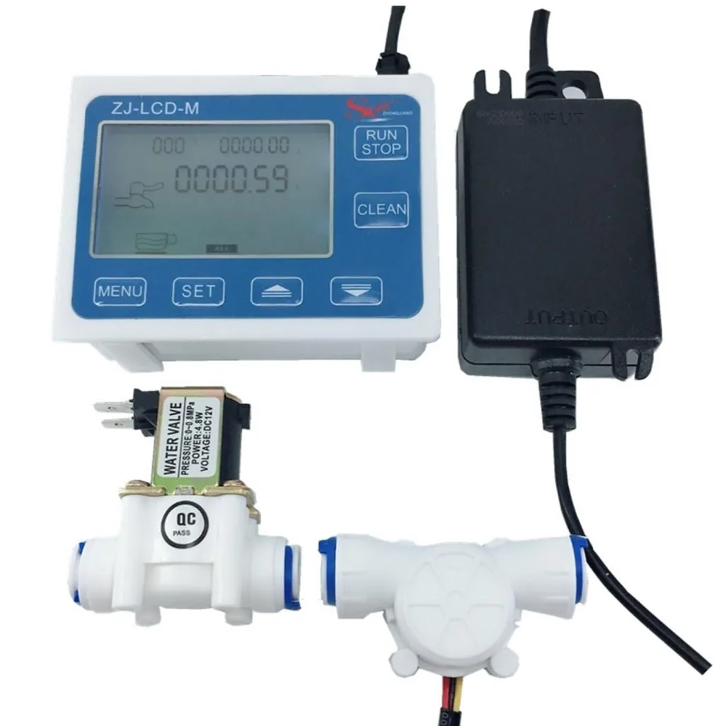 ZJ-LCD-M-Dosage-Controller-Digital-Flow-Meter-PE-Pipe-3-8-Inline-Water ...