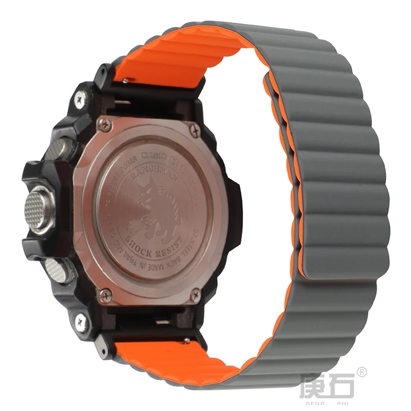 Silicone Double sided Magnetic watchband Strap For Casio G Shock GW ...
