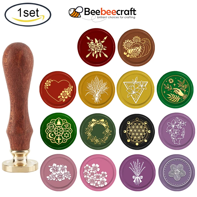 1Set-Rose-Arrow-Wax-Seal-Stamp-Feather-Sealing-Wax-Stamp-30mm-1-18inch ...