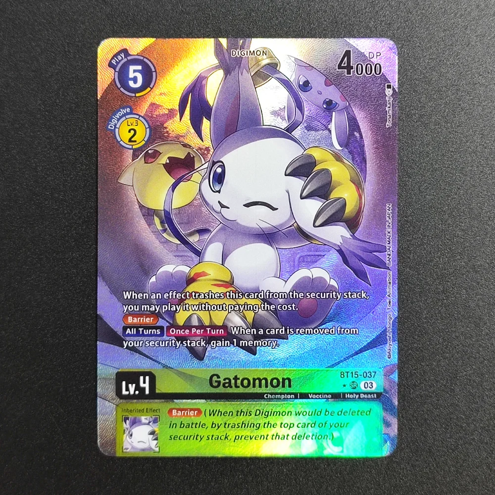 DIY TCG Digimon Adventure Card Gatomon BT15-037 Super Rare Collectibles ...