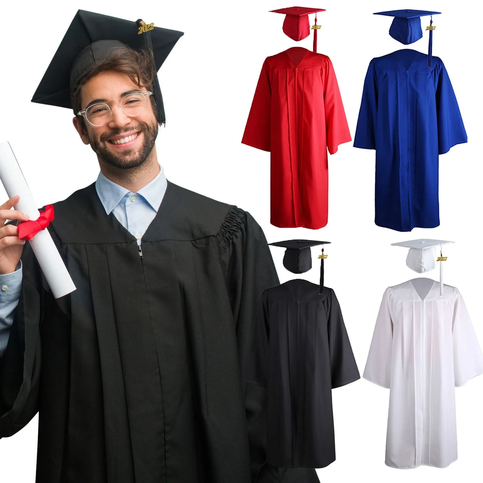 Red Graduation Gown Male