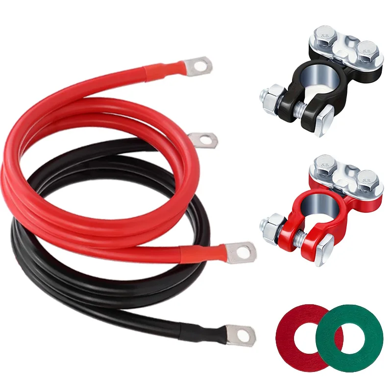 10AWG Battery Terminal Post Connectors Automotive Connection Wires for ...