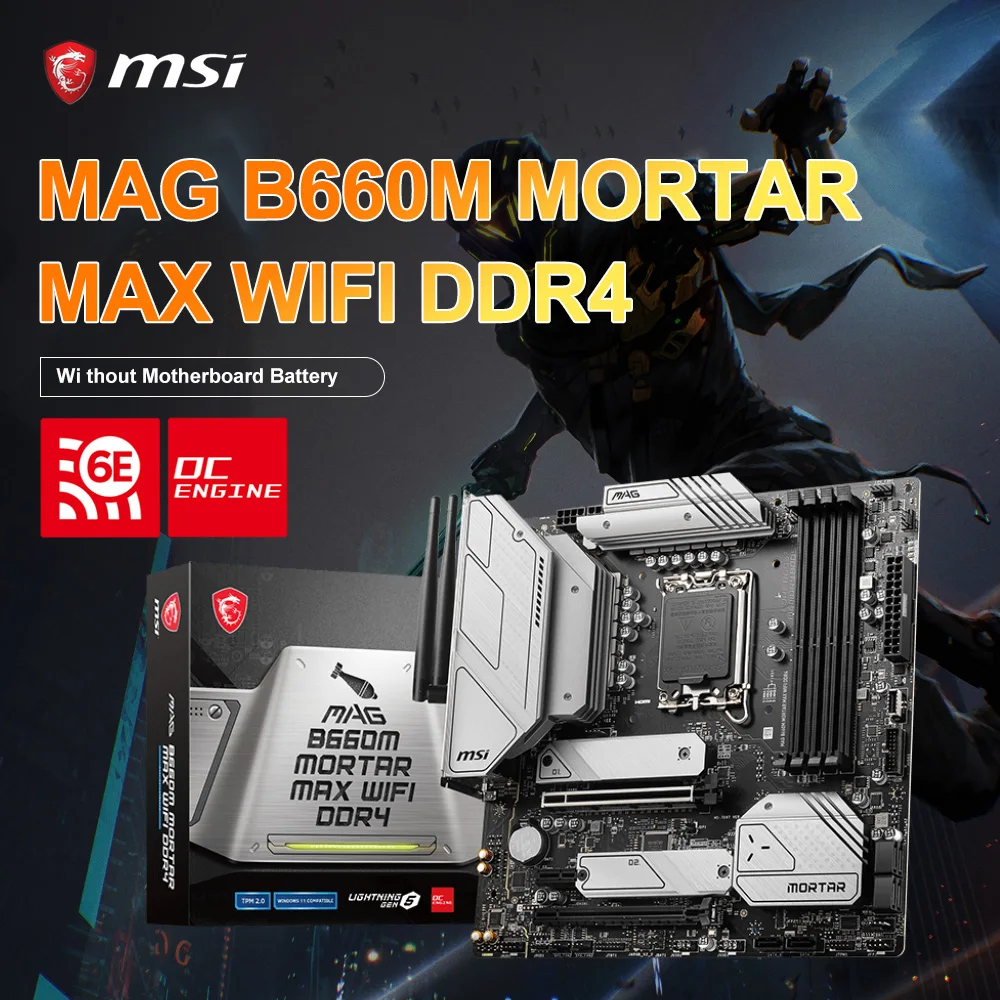 MSI-MAG-B660M-Placa-m-e-MORTAR-MAX-Wi-Fi-DDR4-Micro-ATX-128GB-Suporte ...