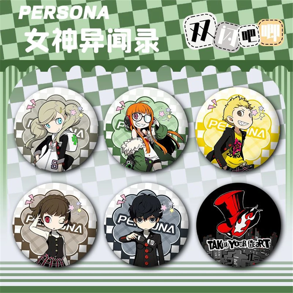 Anime-Persona-5-Chibi-Amamiya-Ren-Anne-Takamaki-Cosplay-Costume-Badge ...
