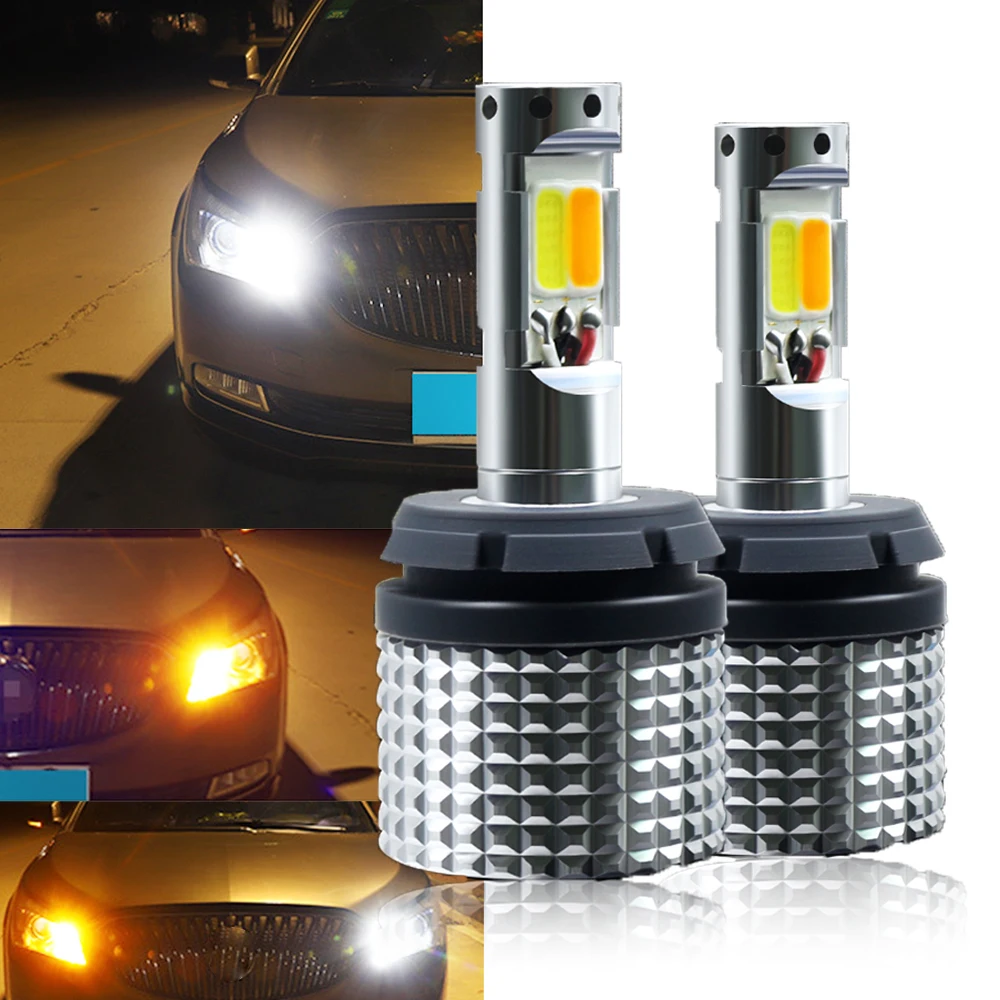 For-Auto-DRL-White-Driving-Yellow-Turn-Signal-Car-Dual-Mode-Daytime ...