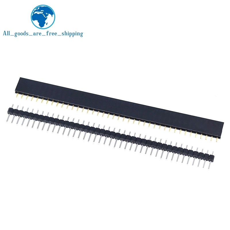 TZT-20pcs-10-pairs-40-Pin-1x40-Single-Row-Male-and-Female-2-54 ...