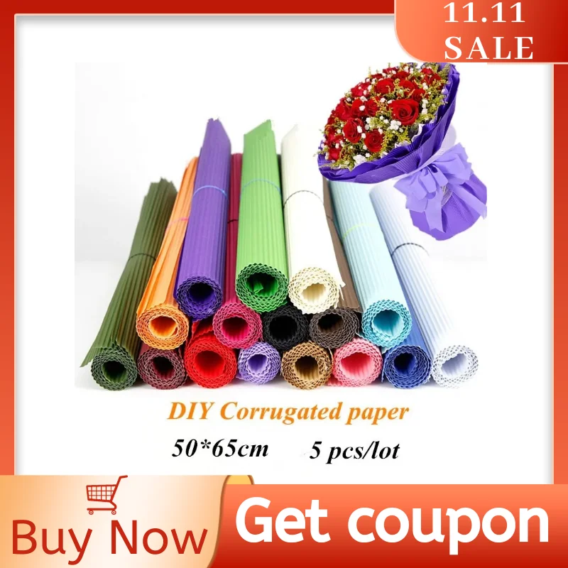 5pcs Child Handmade Origami Paper Color Corrugated Paper Kid DIY ...