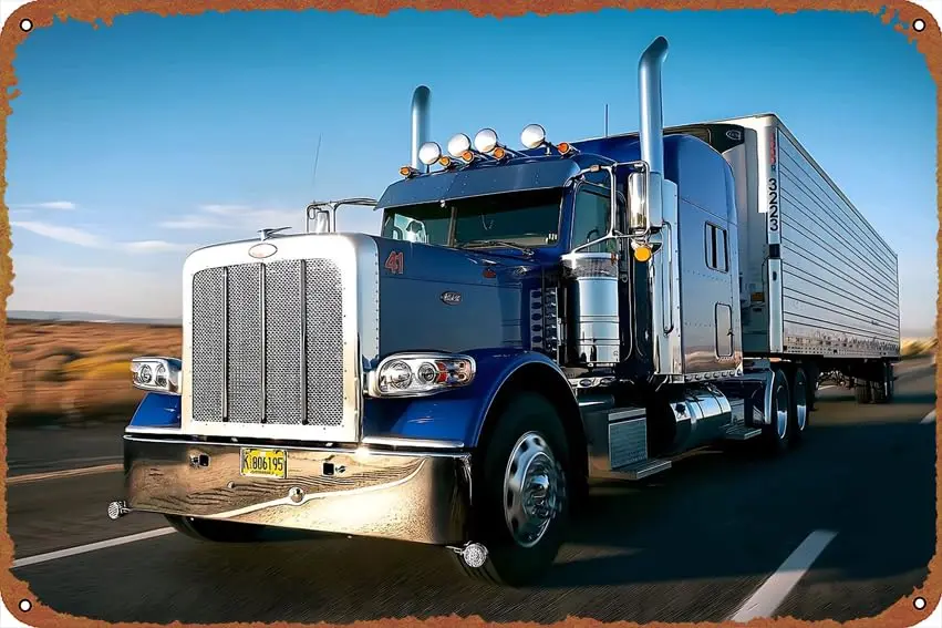 Truck-Peterbilt-Sports-posters-Metal-Sign-Tin-Metal-Retro-Wall-Decor ...