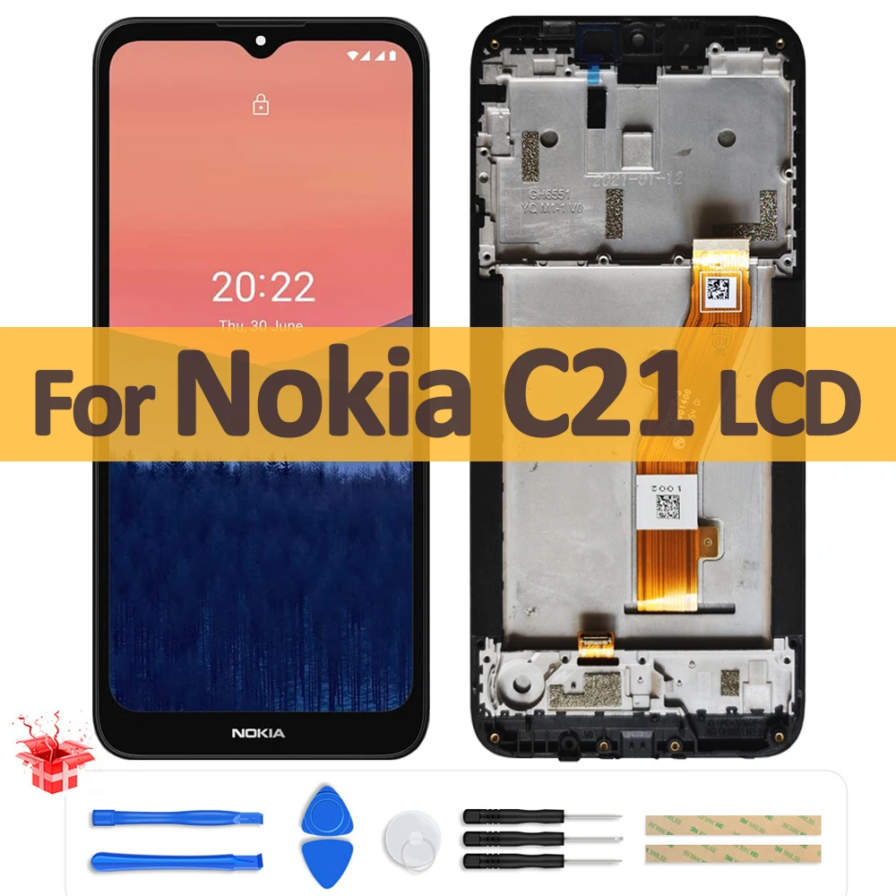 6-52-Original-LCD-Display-For-Nokia-C21-LCD-TA-1352-TA-1356-with-Touch ...